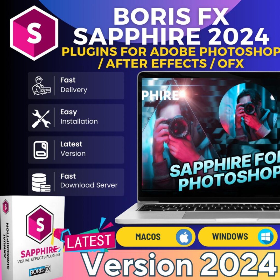Boris FX Sapphire 2024 Plug-ins Download Ae/ps/ofx - Etsy