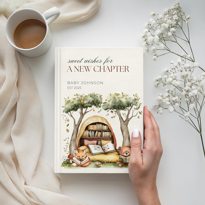 New Chapter Baby Shower Guestbook, Best Wishes for Baby Book, Storybook ...