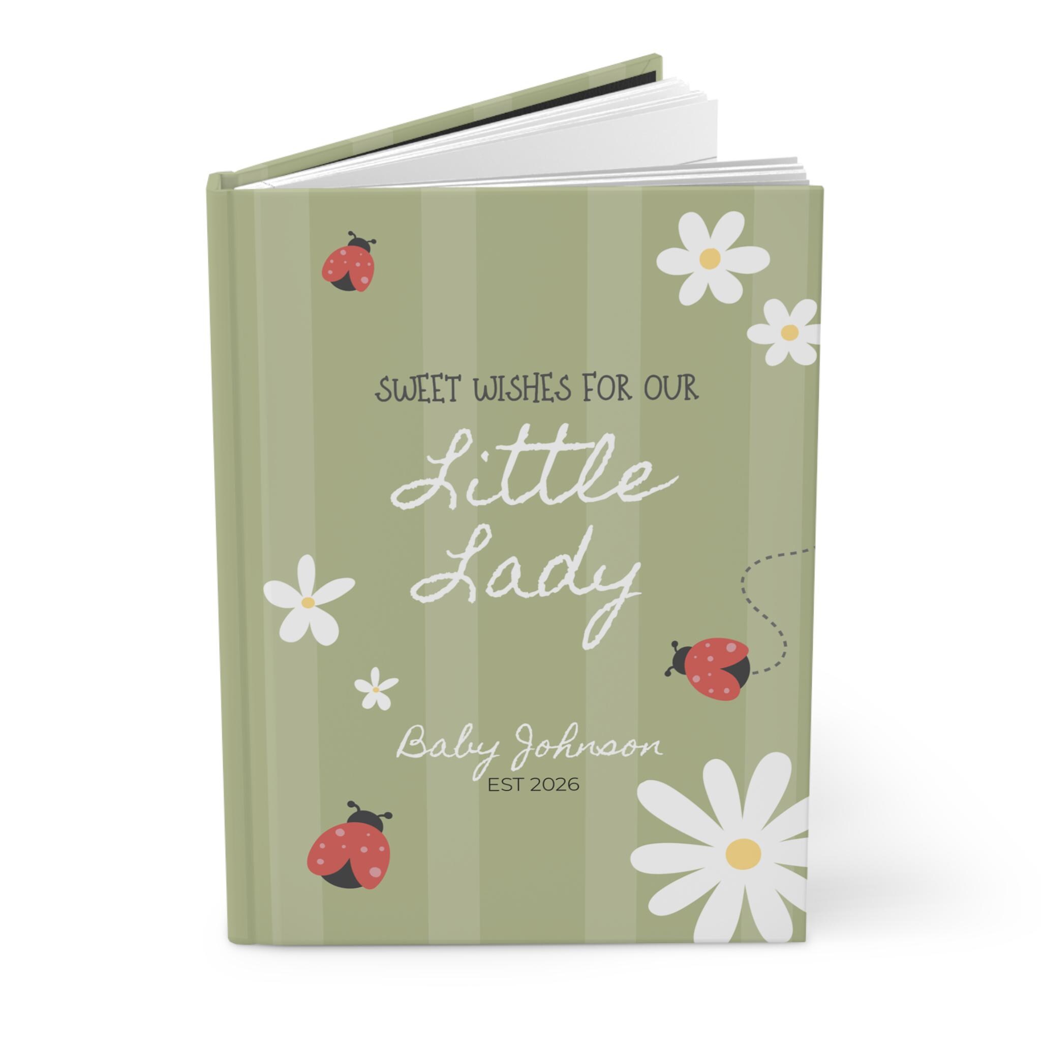 Custom Little Lady Bug Baby Shower Guestbook, Love Bug Baby Memory Book ...