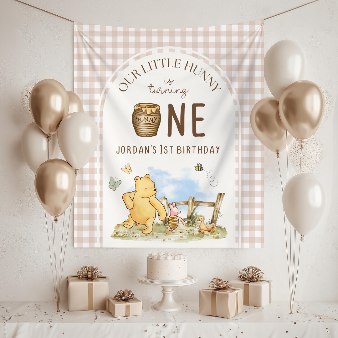 Classic Winnie the Pooh First Birthday Decorations, Pooh 1st Birthday ...