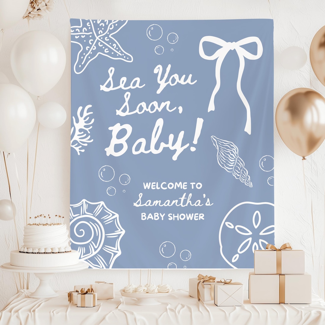 Blue Sea You Soon Baby Shower Decorations, Deep Sea Ocean Adventure ...