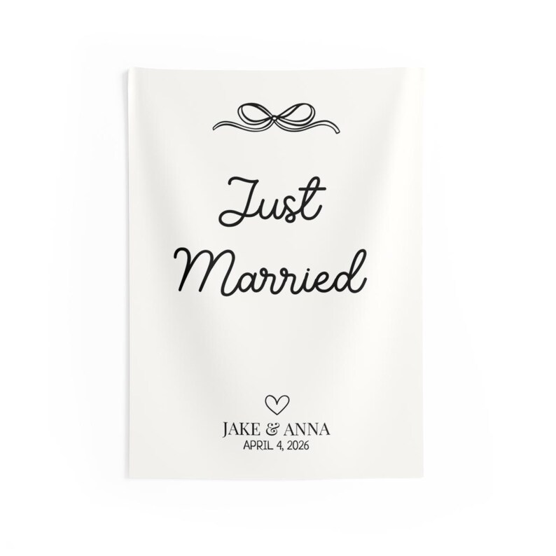Custom Wedding Banner, Personalized Reception Sign, Fabric Wedding ...