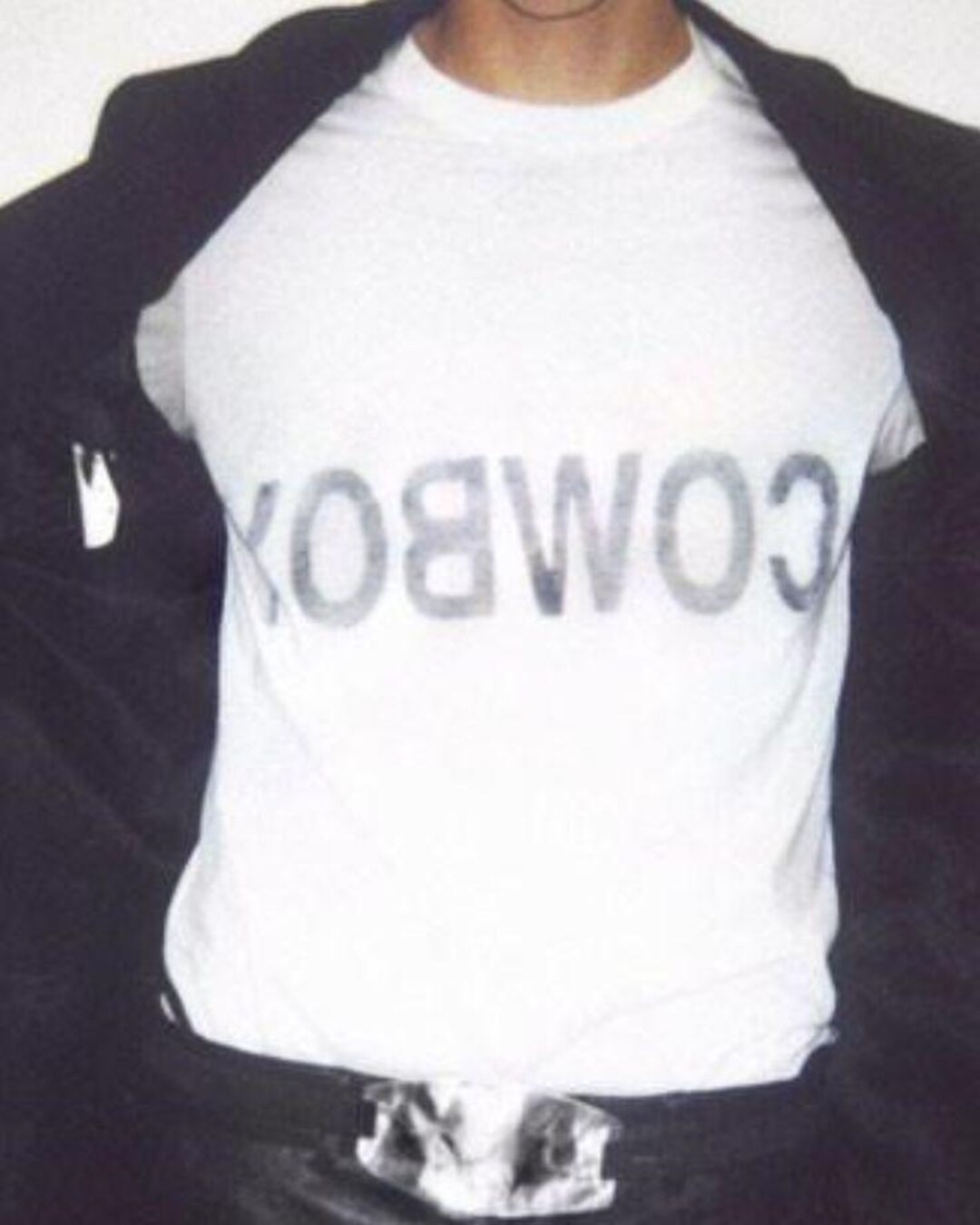 Reverse Cowboy T-shirt Funny Joke Shirt Ironic Slogan Tee Minimalist ...