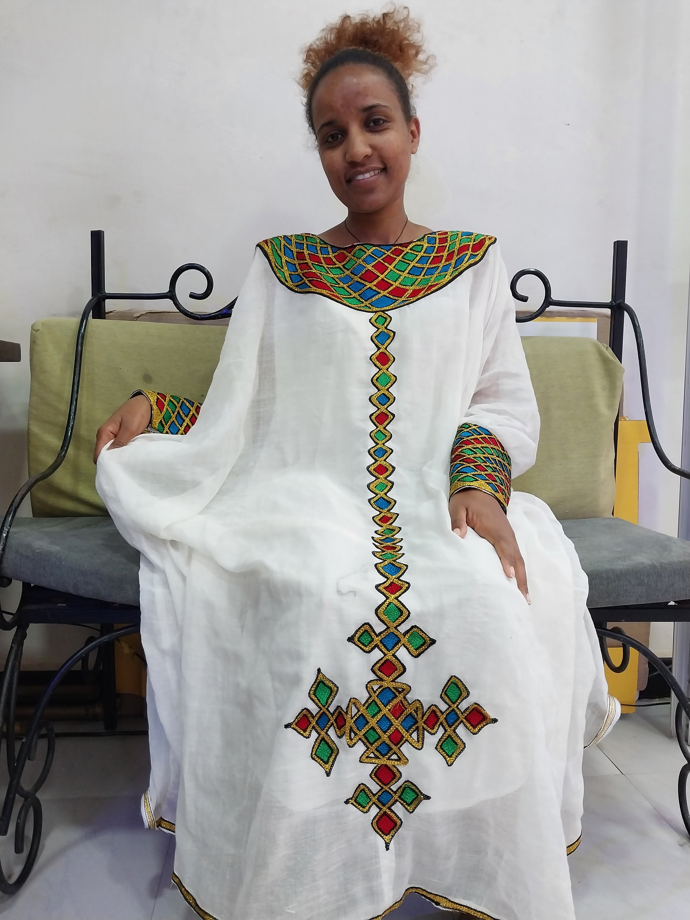 Simple Habesha Dress /eritrean Habesha Dress/ Habesha Coffee Dress ...