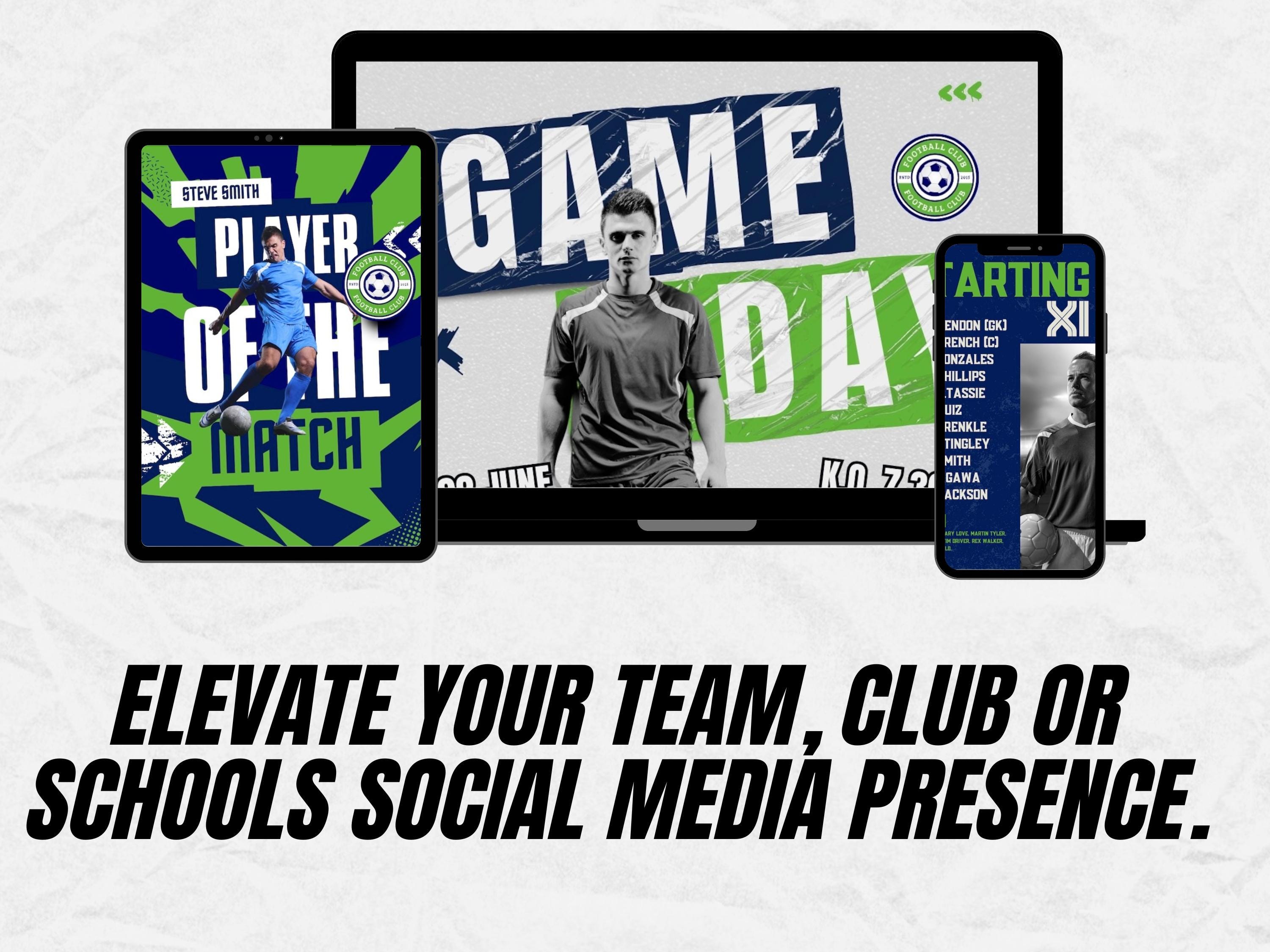 Sports Team Canva Templates - 24+ Social Media Graphics for Soccer ...