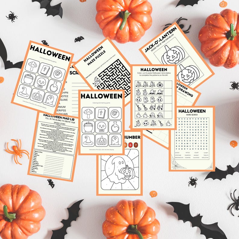 Halloween Printable 10 Game Bundle | Halloween Party Games | Halloween ...