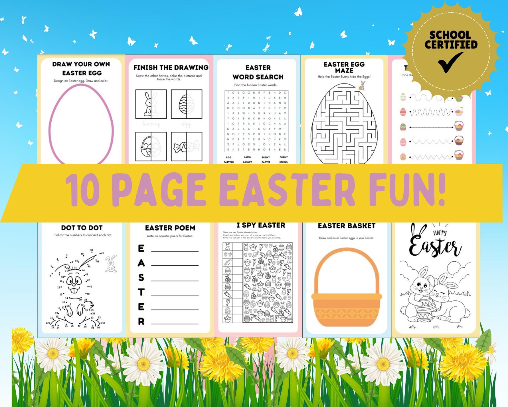 Easter Printable 10 Game Bundle | Easter Party Games | Easter Games for ...