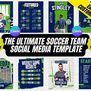 Sports Team Canva Templates - 24+ Social Media Graphics for Soccer ...