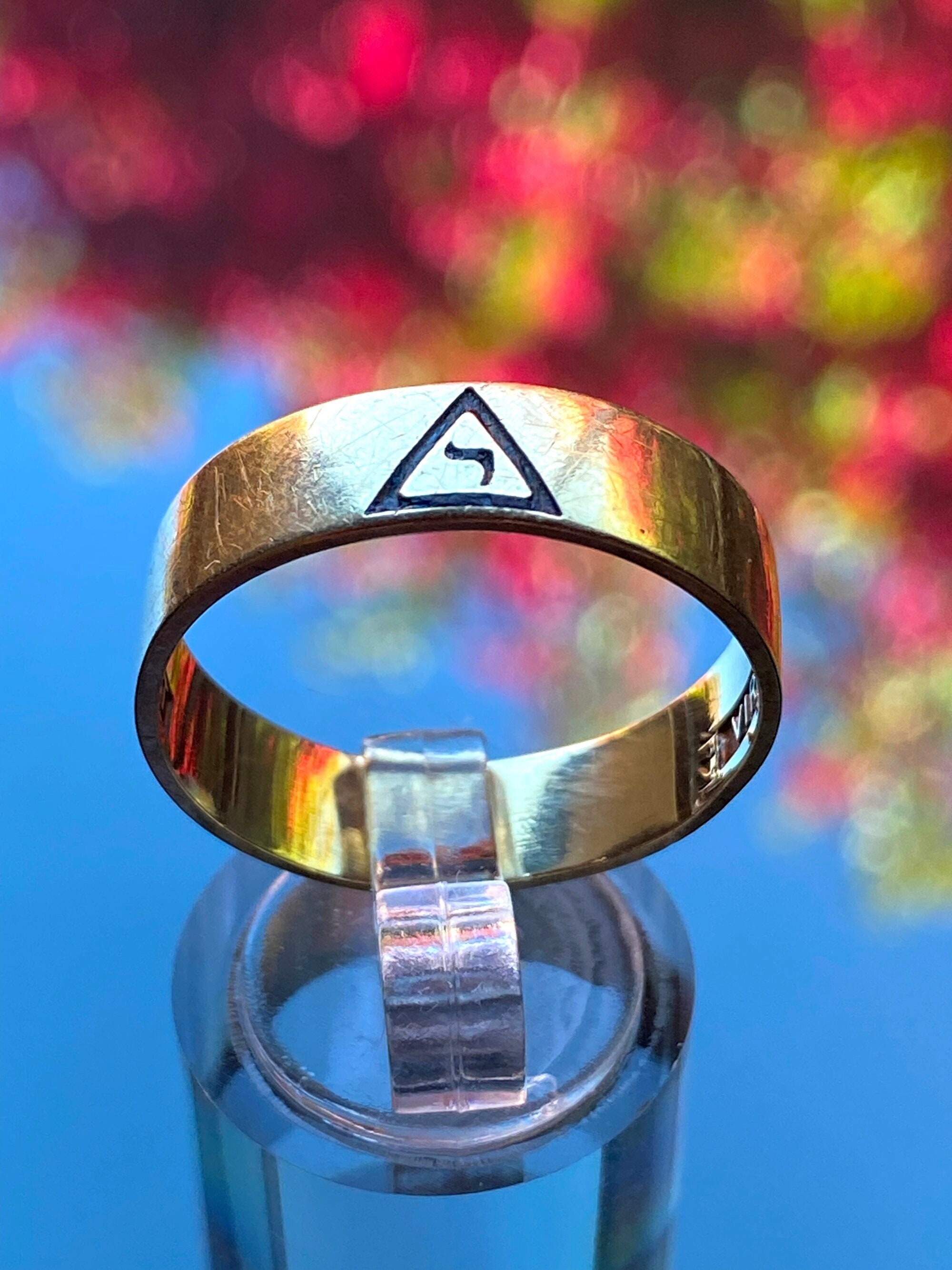14K Gold 14th Degree Scottish Rite Masonry Ring Size 11 US