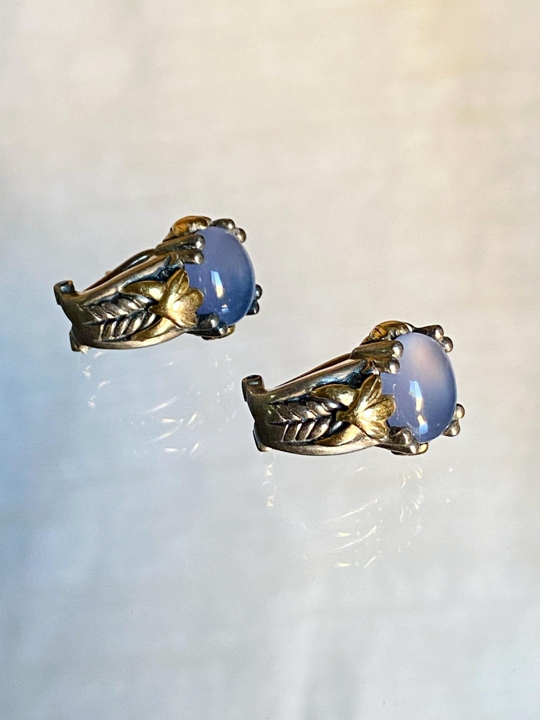 Samuel Behnam 14K Gold and Sterling Silver Earrings With Chalcedony ...