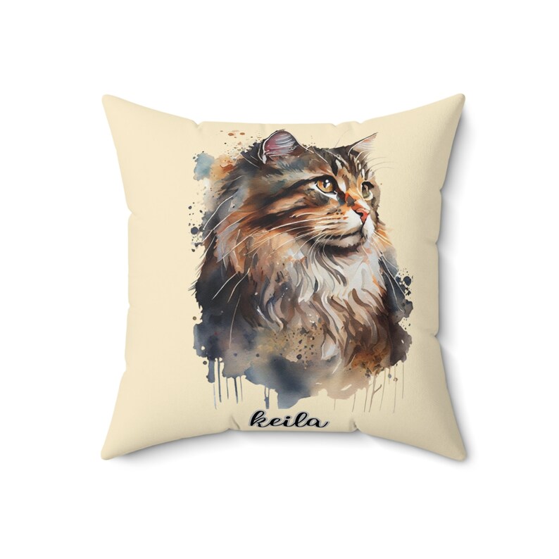Custom Siamese Cat Pillow. , Personalized Cat Pillow, Cushion for Pets ...