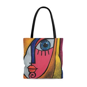 Art Tote Bag, Face Tote Bag, Art Face Tote Bag, Gift for Her, Gift for ...