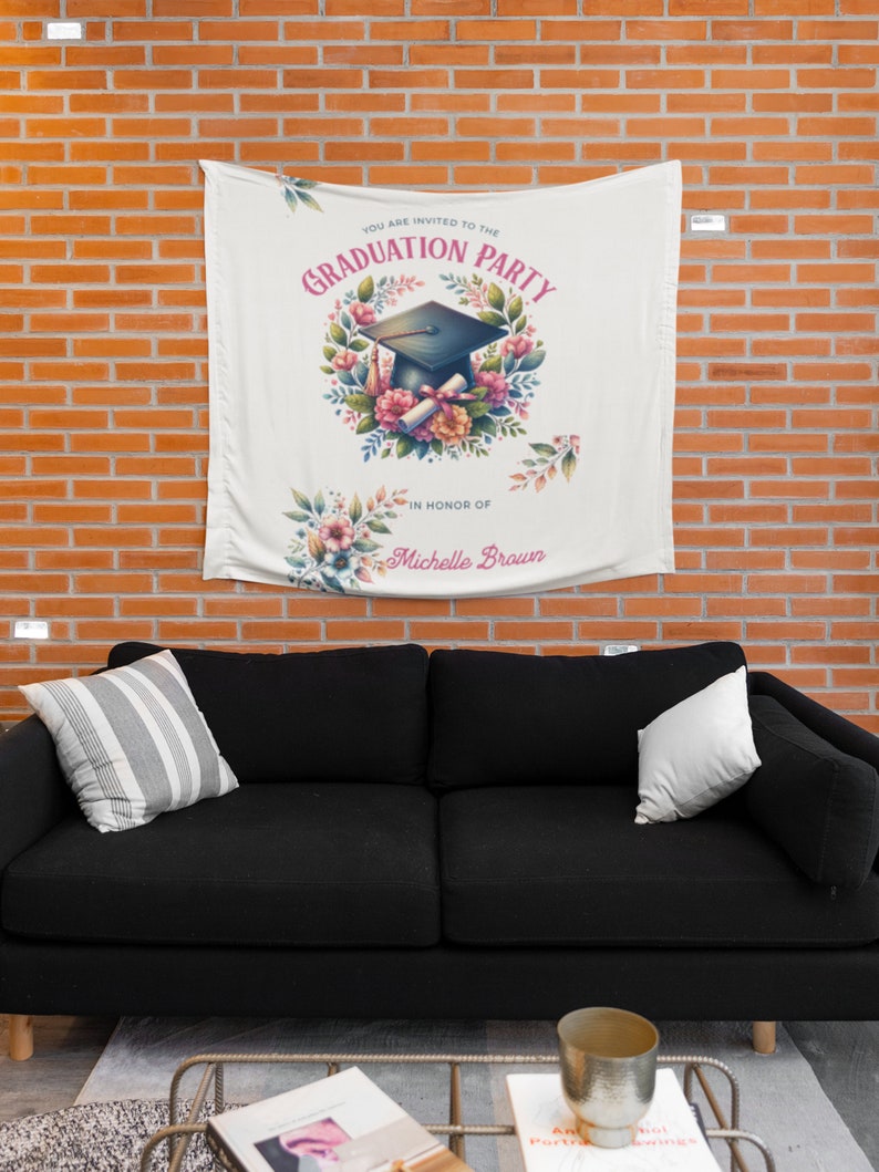 Custom Graduation Party Wall Tapestries, Celebrate Graduation Gift ...
