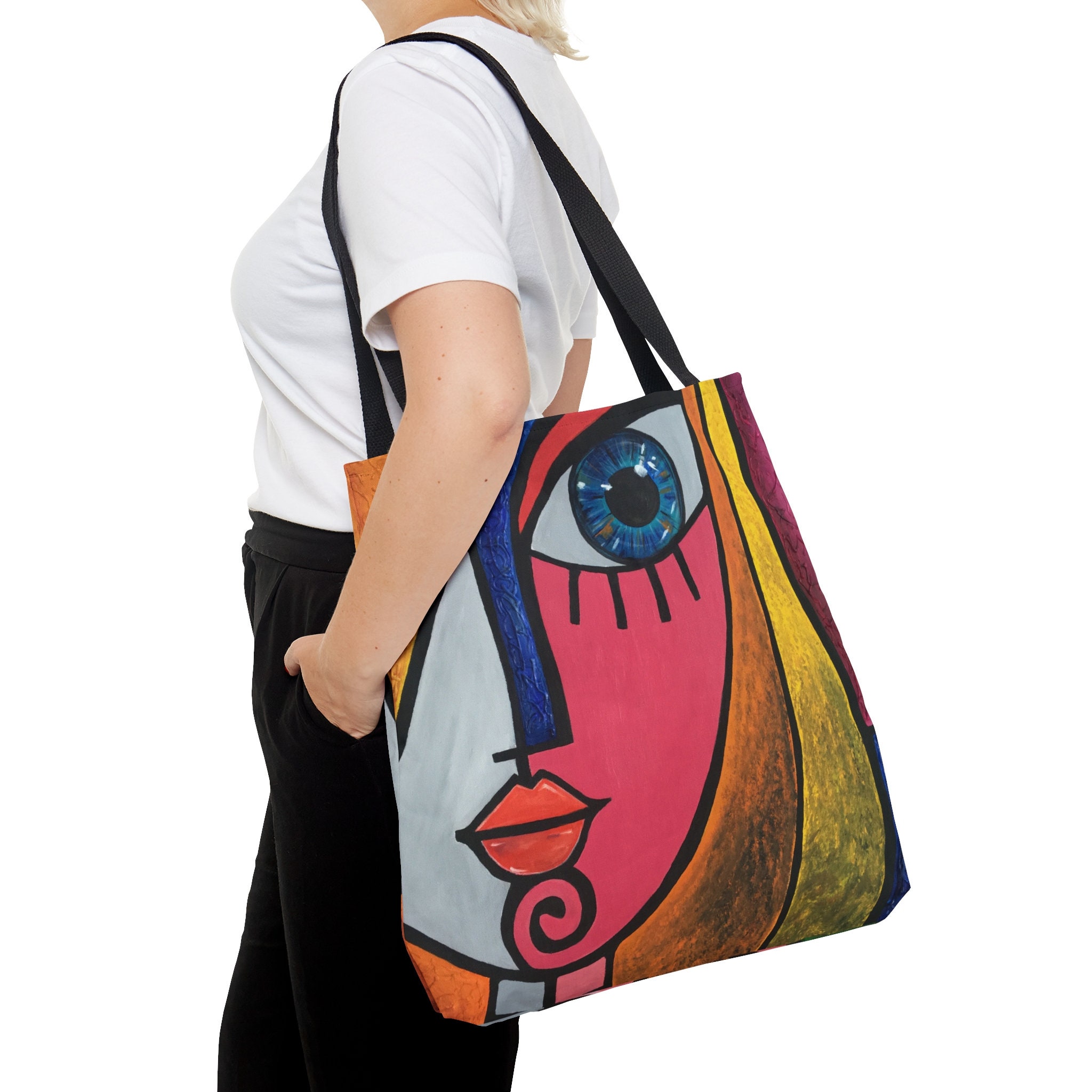 Art Tote Bag, Face Tote Bag, Art Face Tote Bag, Gift for Her, Gift for ...