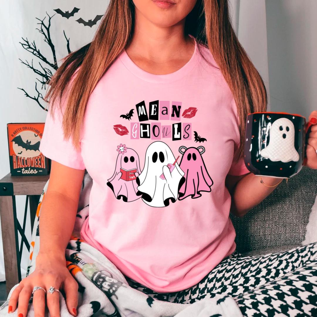 Mean Ghost Svg, Pink Ghouls, Pinky, Retro Halloween Svg, Ghouls Ghost ...