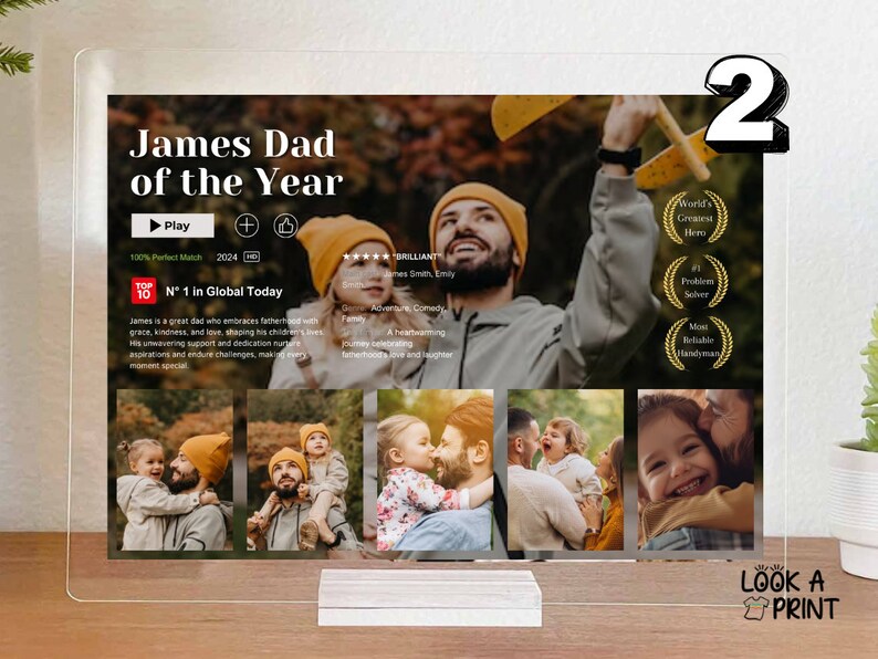 Dadflix Photo Frame Template, Father's Day Gift, Fathers Day Photo ...