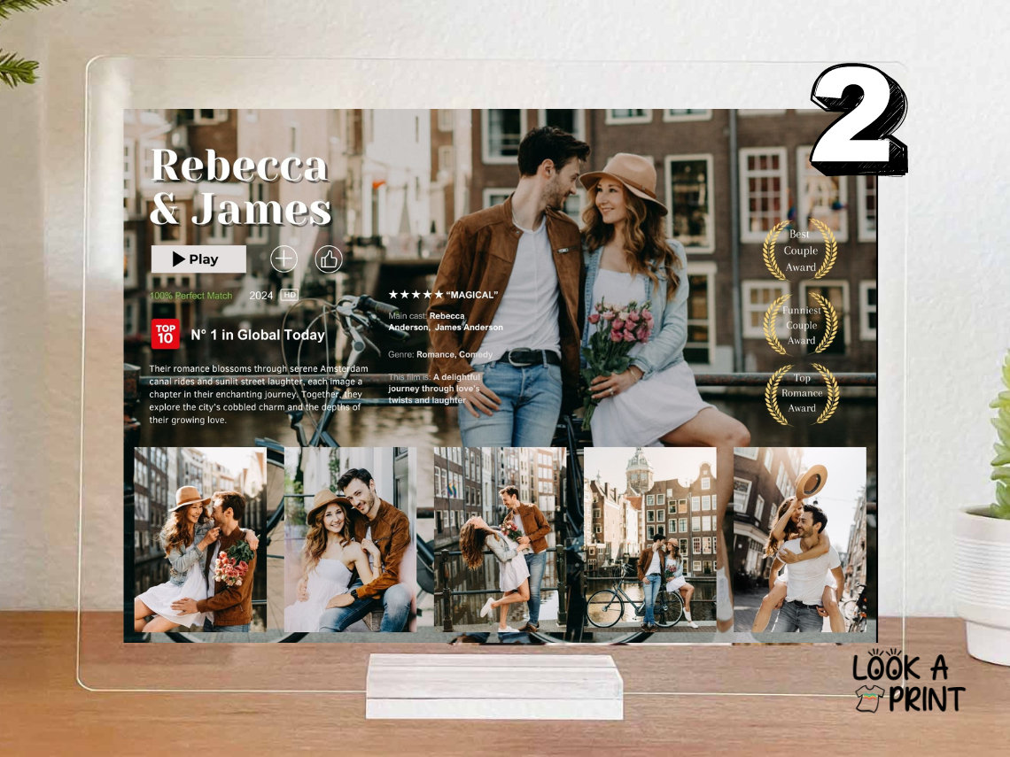 Custom Couple Movie Poster, Canva Editable, Movie Poster Filmstrip ...