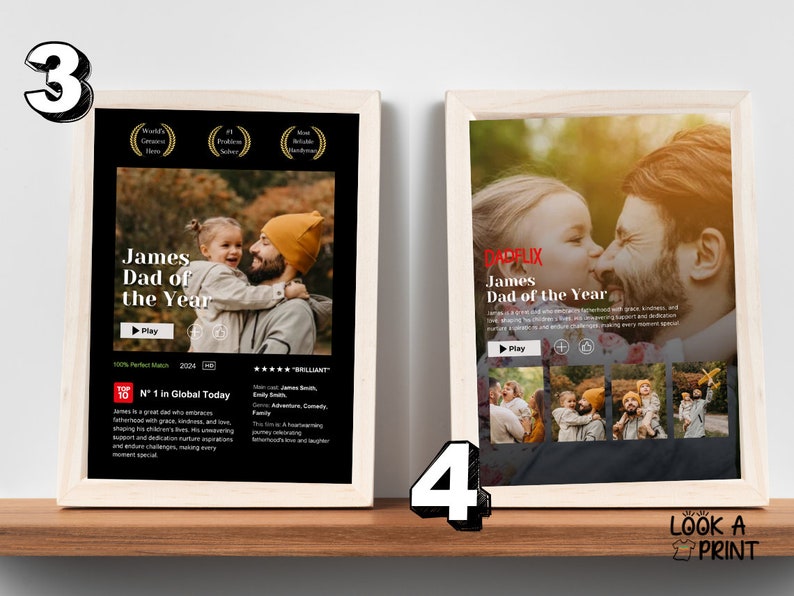 Dadflix Photo Frame Template, Father's Day Gift, Fathers Day Photo ...