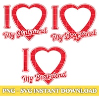 I Love My Boyfriend PNG and SVG - Etsy