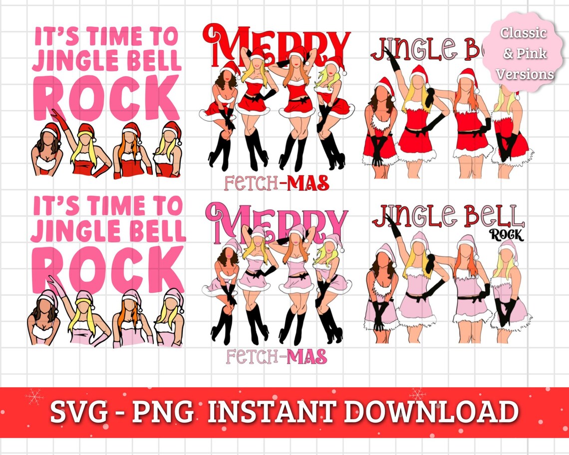 Mean Girls Christmas Bundle, Mean Girls Christmas Jingle Bell Rock PNG ...