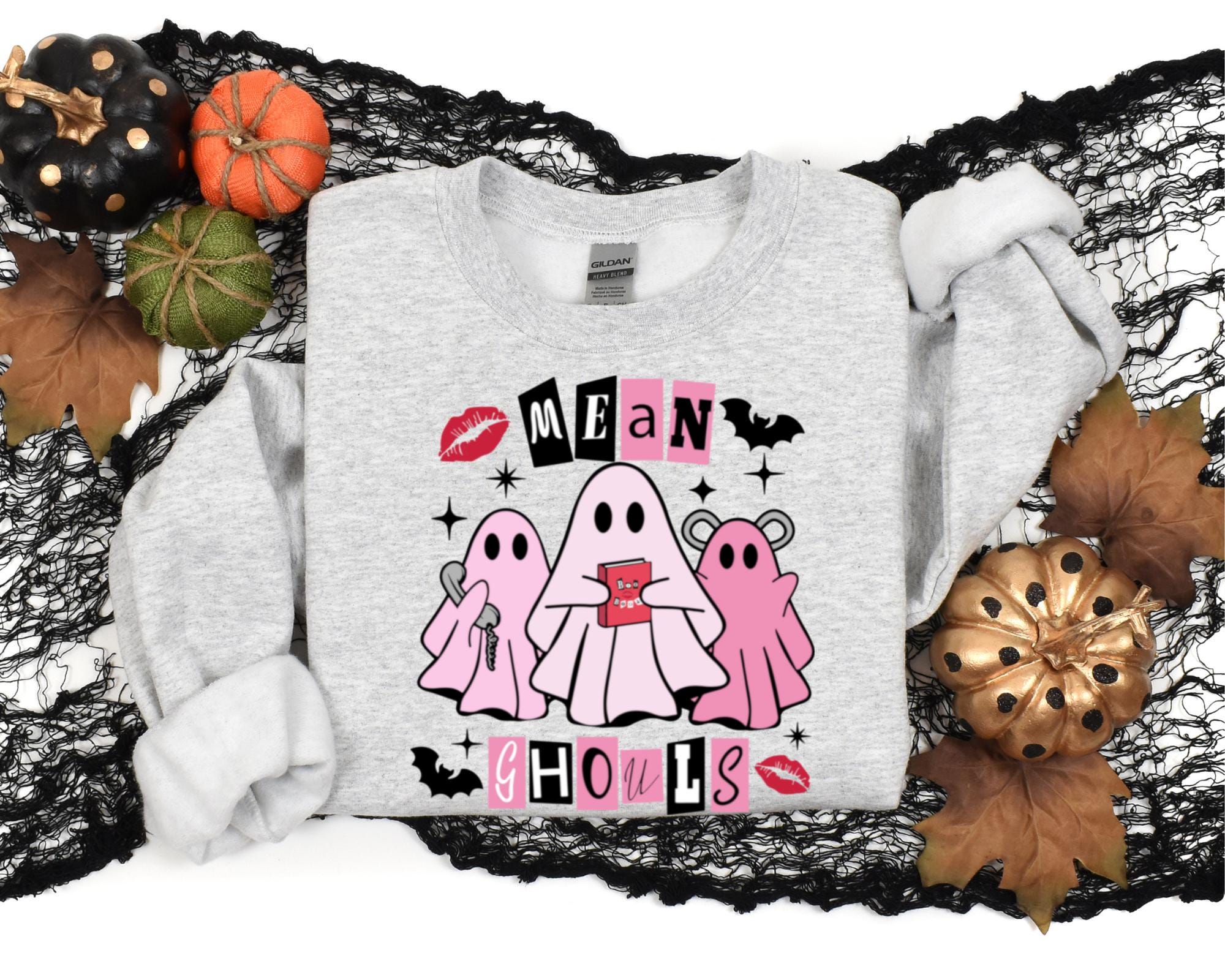 Mean Ghost Svg, Pink Ghouls, Pinky, Retro Halloween Svg, Ghouls Ghost ...