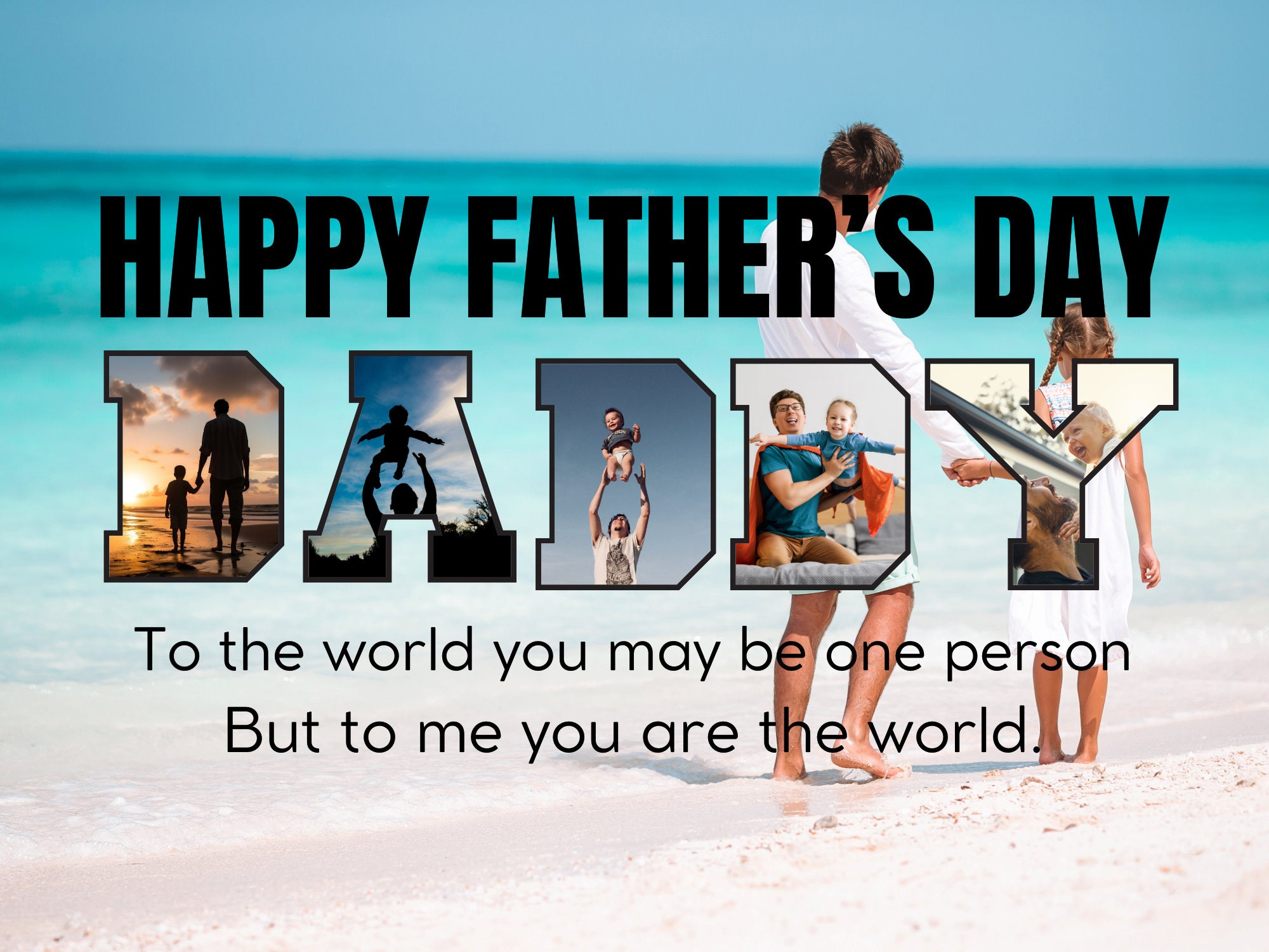 Dad Editable Canva Frame Template, Picture Frame Fathers Day, Daddy ...