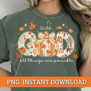 Autumn Pumpkin Faith Png, Bible Verse God is Good Design, Cozy Fall ...