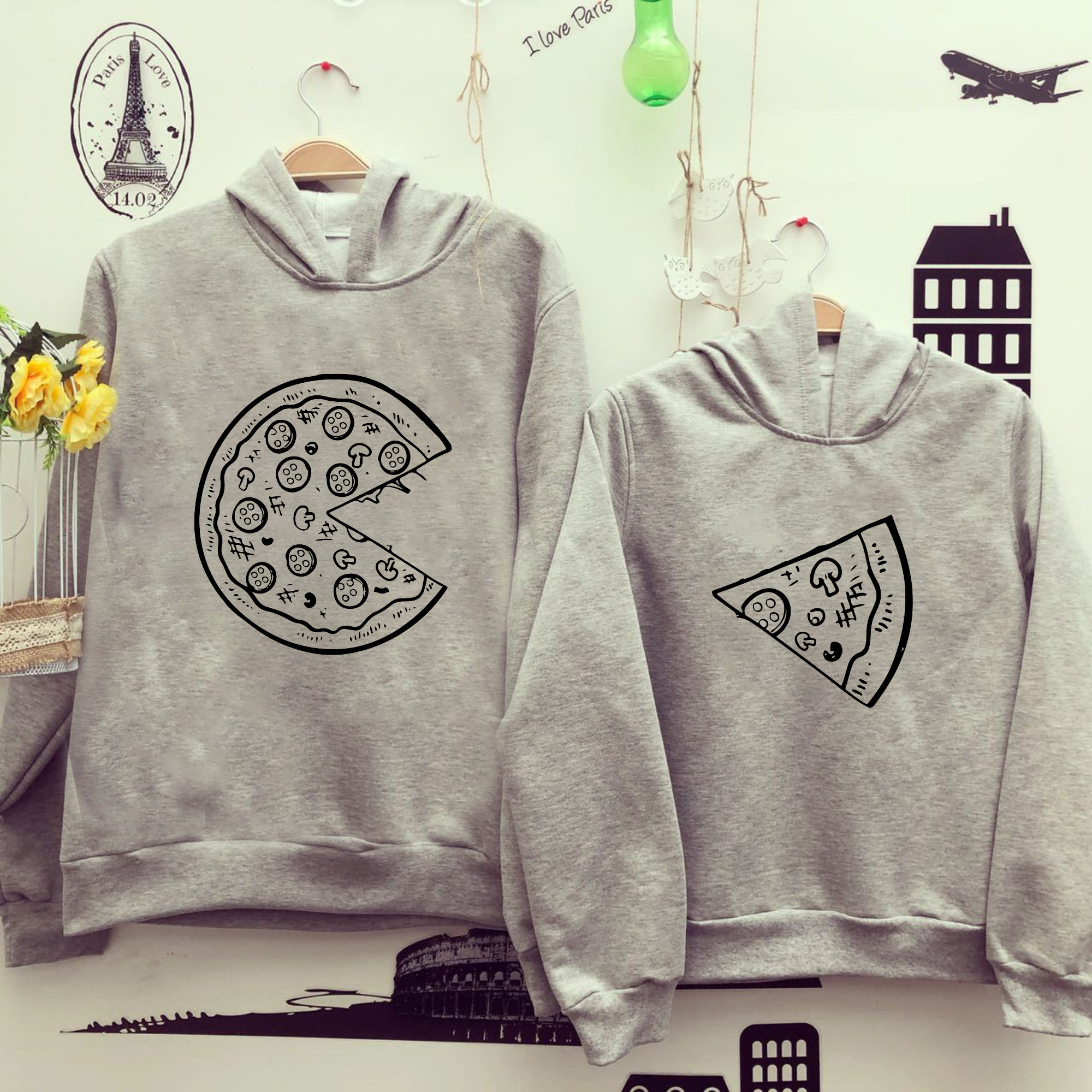 Pizza Couple Png, Love at First Bite Png, Cute Pizza Png, Pizza ...