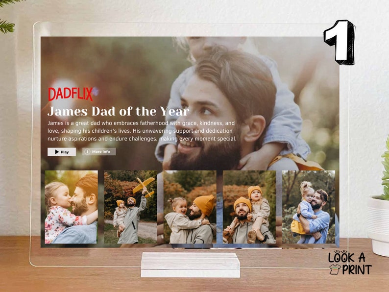 Dadflix Photo Frame Template, Father's Day Gift, Fathers Day Photo ...