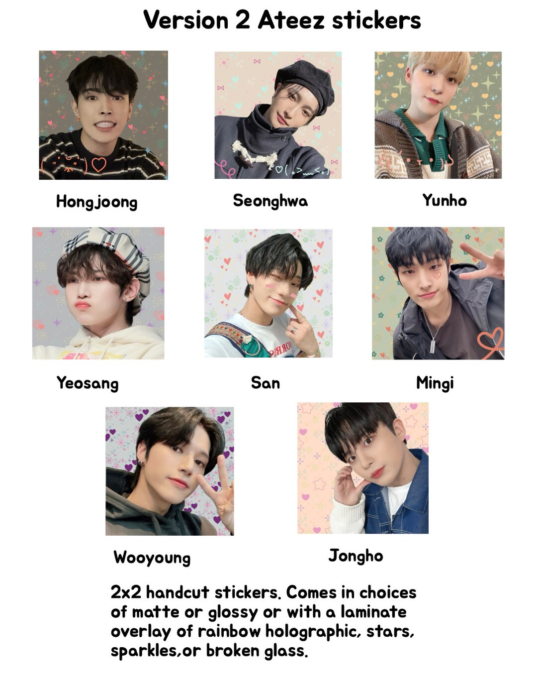 Ateez Mailing Stickers Version 2 - Etsy