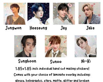 Enhypen Stickers L Trading Photocards Freebie Stickers | Die-cut ...