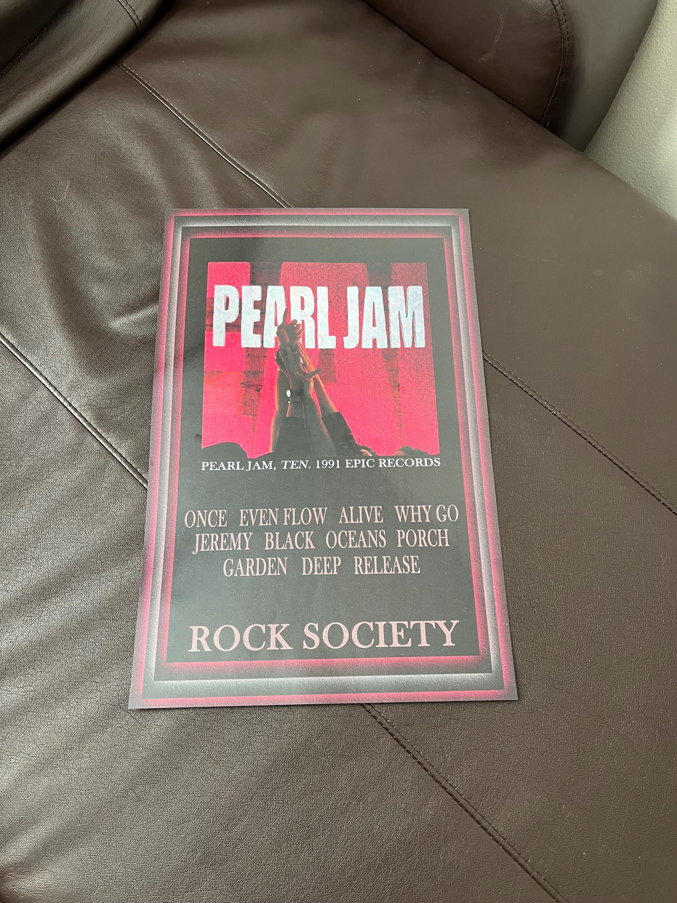 Pearl Jam Ten Album Poster - Etsy