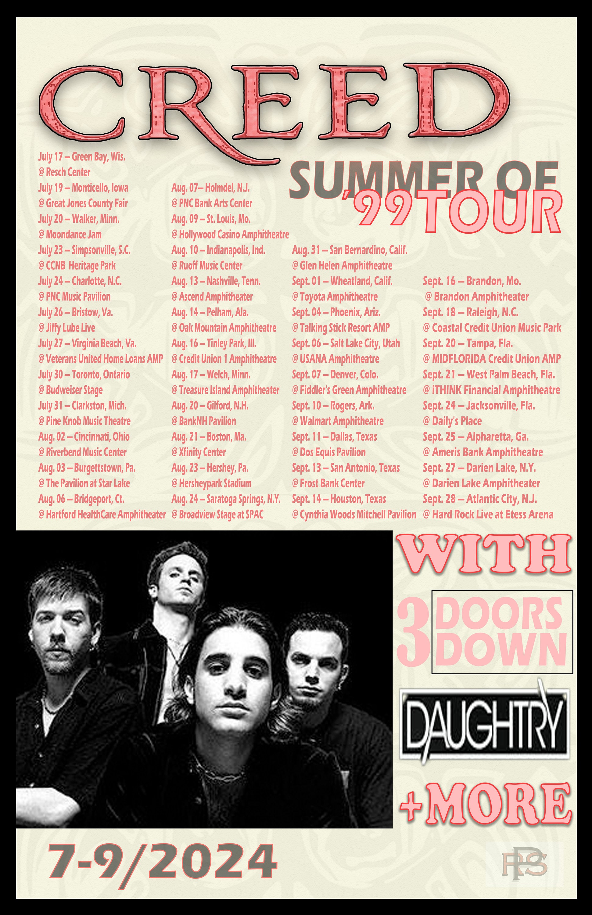 Creed Summer of 99 Tour Poster - Etsy