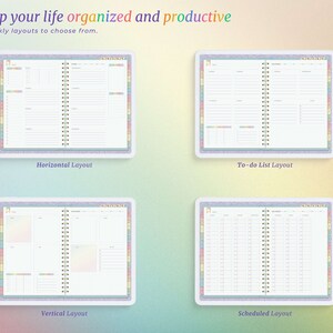 Undated Digital Planner Goodnotes Rainbow | iPad Digital Planner ...