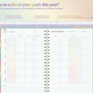 Undated Digital Planner Goodnotes Rainbow | iPad Digital Planner ...