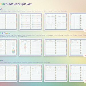 Undated Digital Planner Goodnotes Rainbow | iPad Digital Planner ...