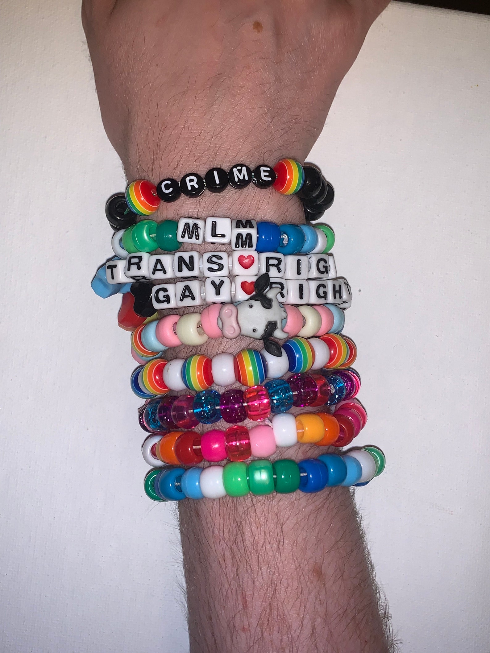 Expressive Kandi Pride Bracelets: Rainbow Delights, Pride Flag Beauties ...