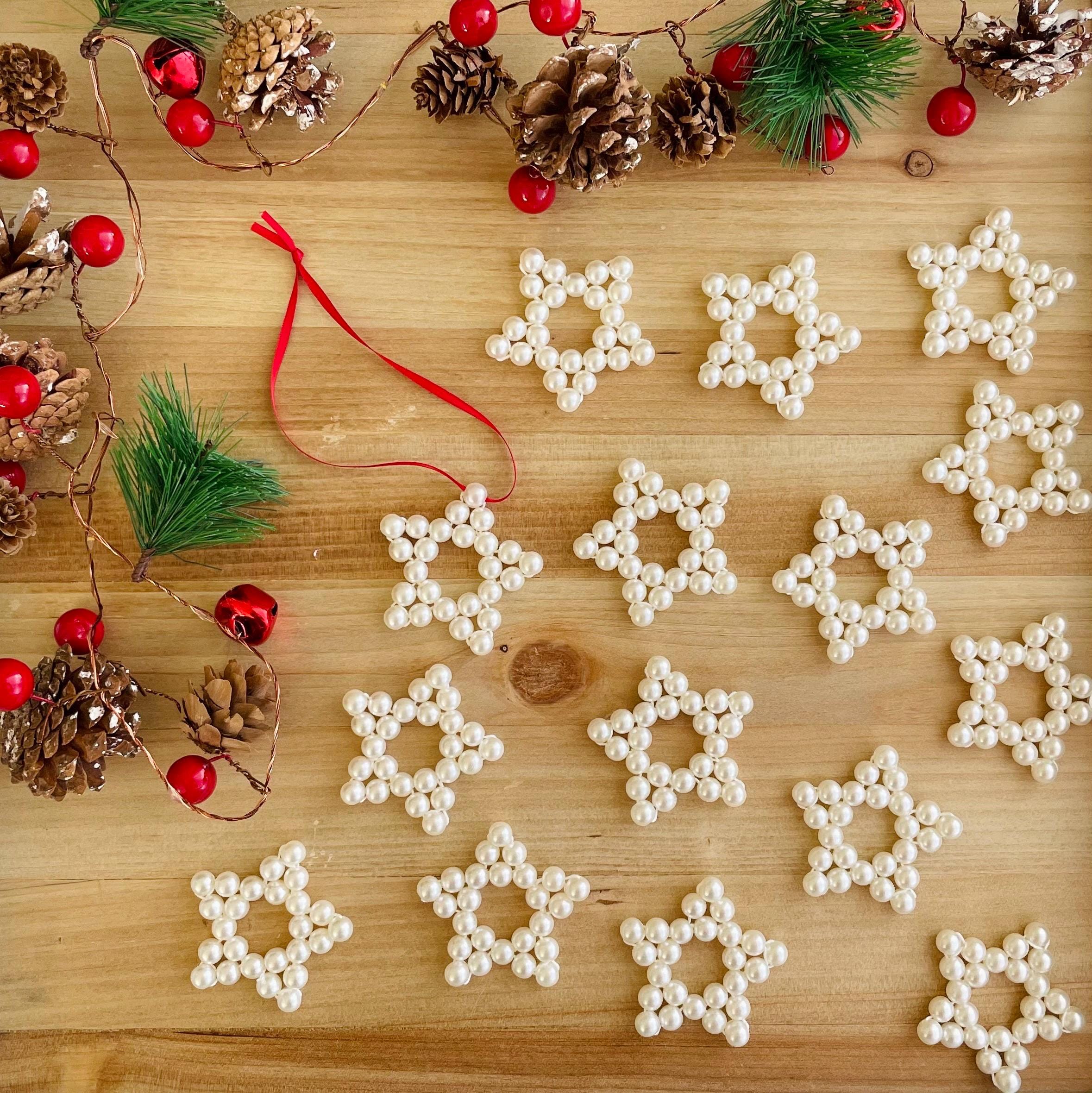 Mini Pearl Star Christmas Ornament, Holiday Decor, Gift - Etsy