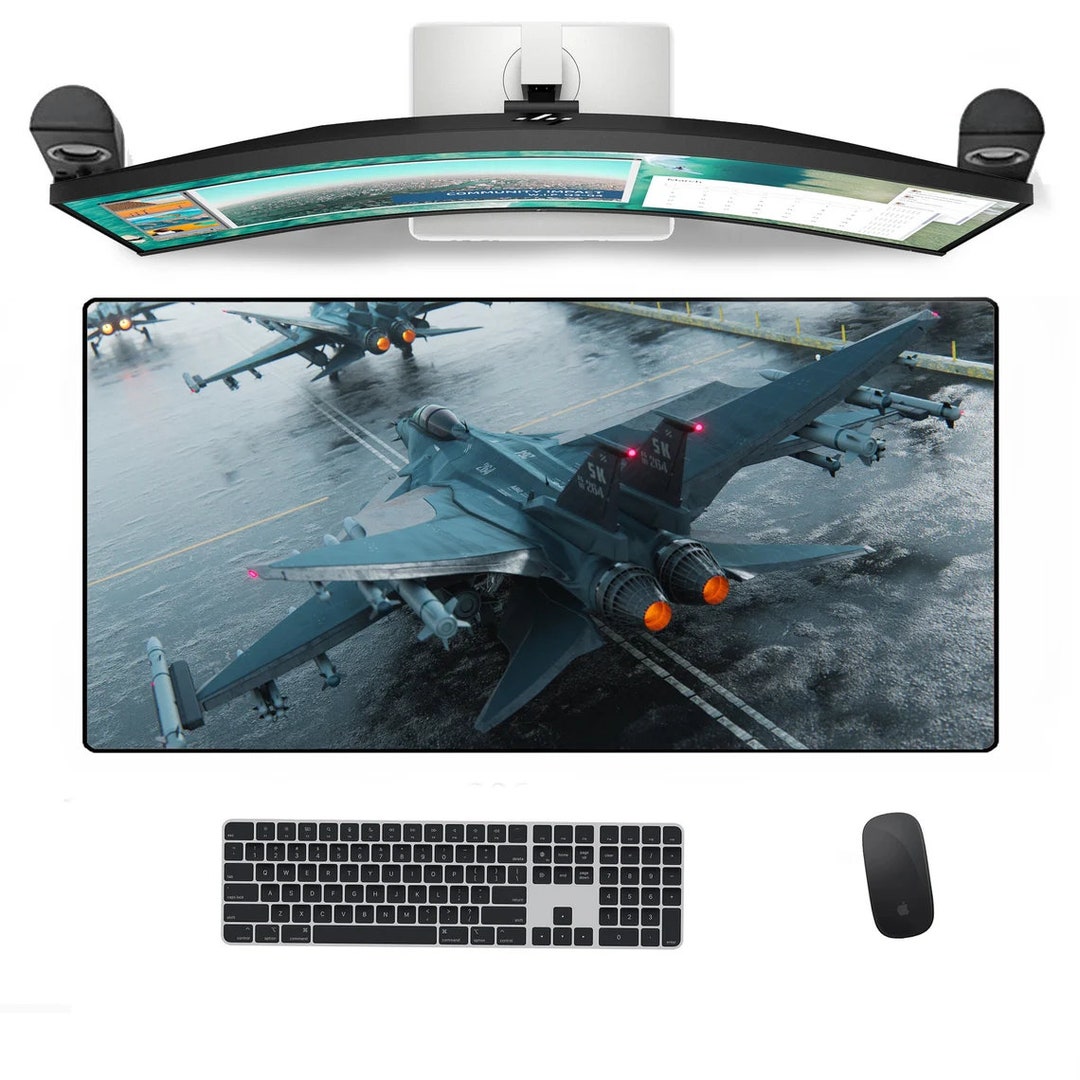 Big Gaming XXL Mouse Pad Desk Mat Mousepad F18 Jet Aircraft Hornet Home ...