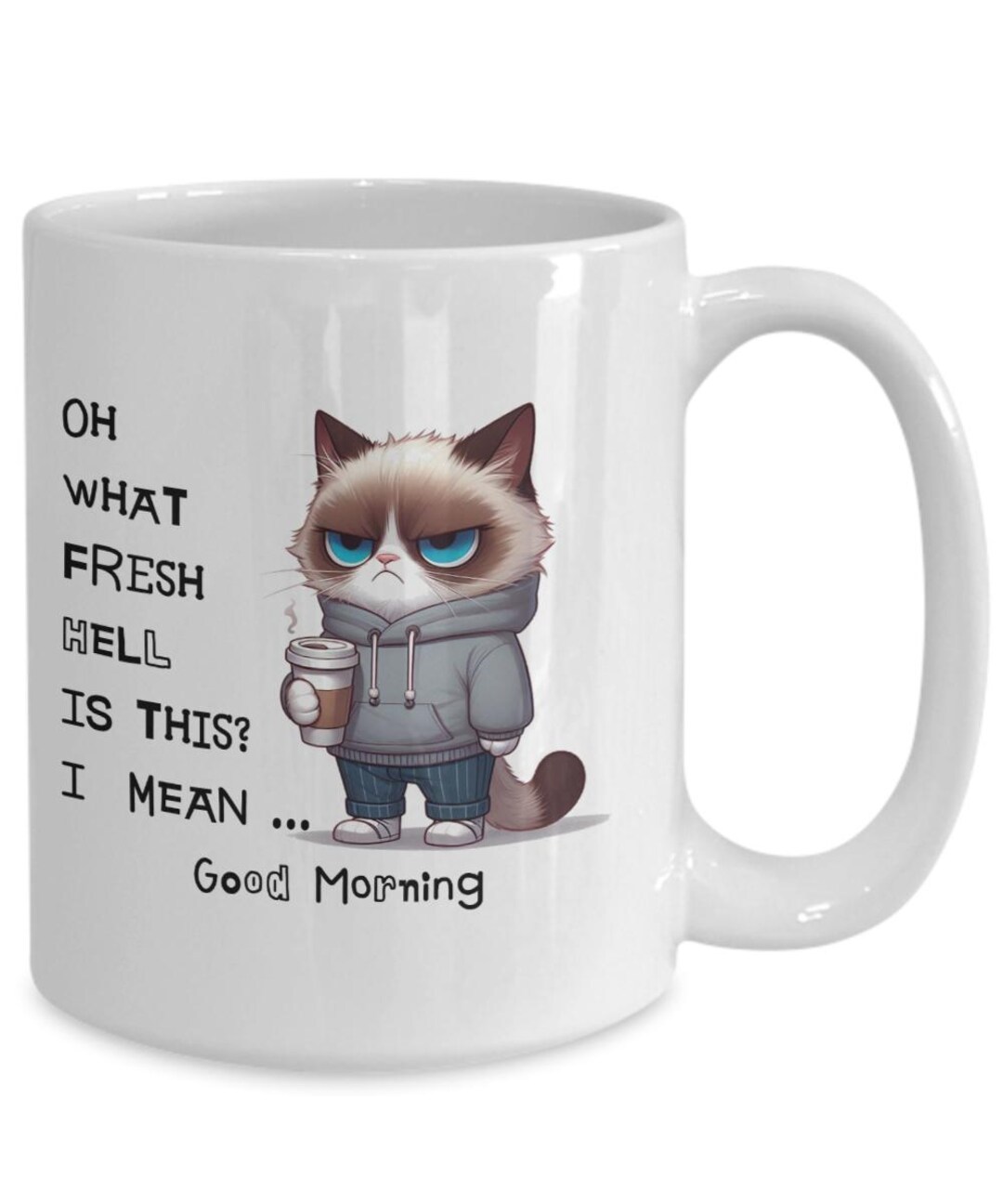 Grumpy Good Morning 2 Sizes Available - Etsy