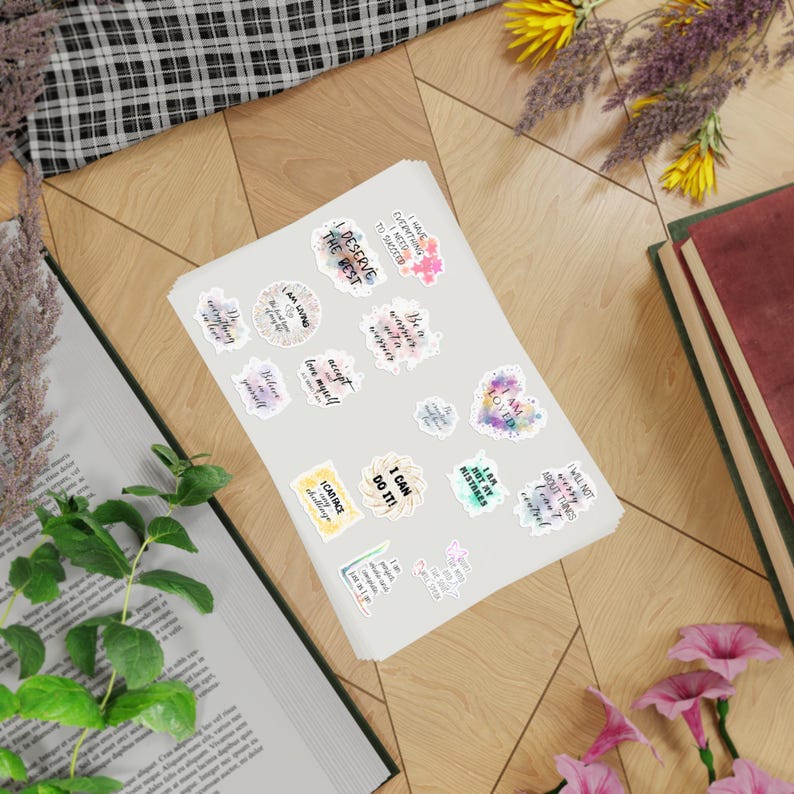 Motivational Quotes Stickers, Sticker Sheet Bundle, 5pcs ...