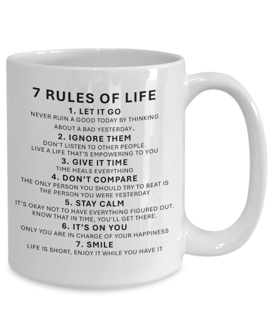 Mug 7 Rules of Life - Etsy