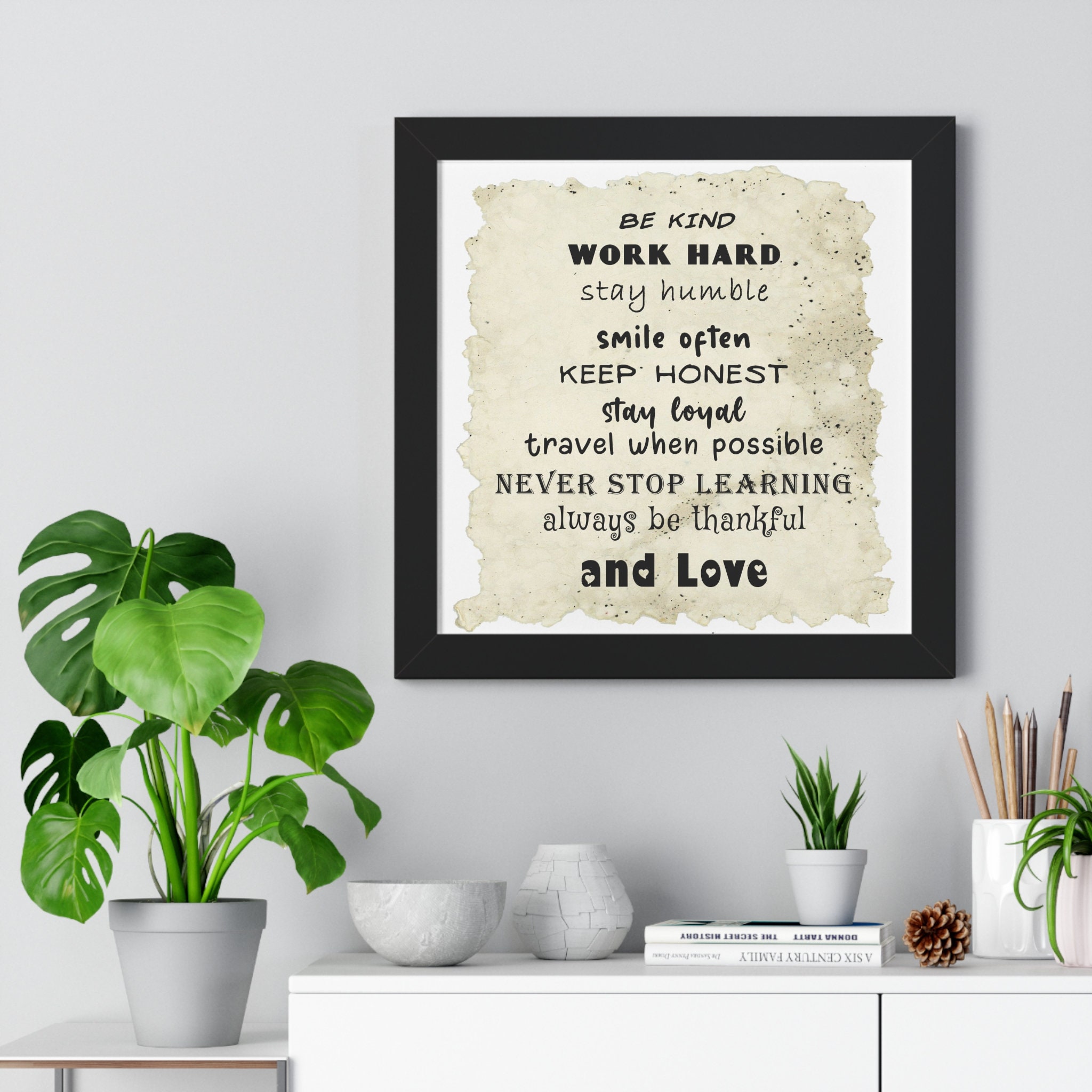 Framed Vertical Poster - Rules to Guide You - Etsy