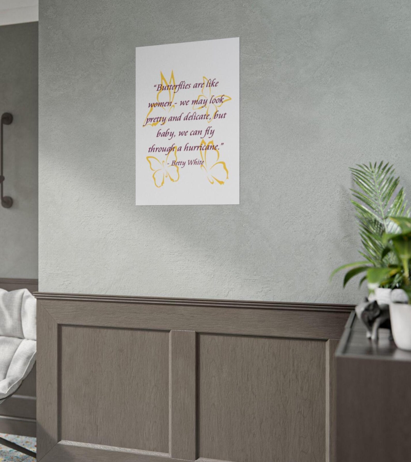 Inspirational Butterfly Wall Art, Motivational Quote Poster, Gift for ...