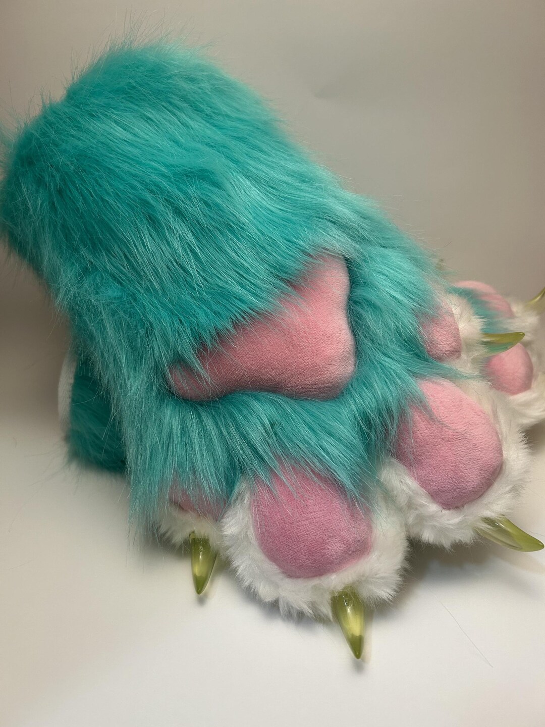 FREE GIFT (no Order Req) + Large Fursuit Paws Cyan – Fluffy Cosplay ...