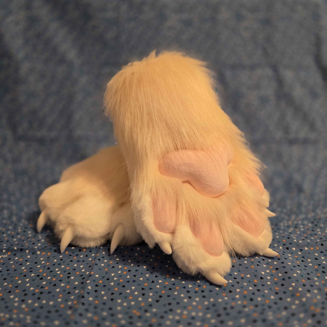 Beige Furry Fursuit Paws, Cosplay Paws, Kigurumi - Etsy