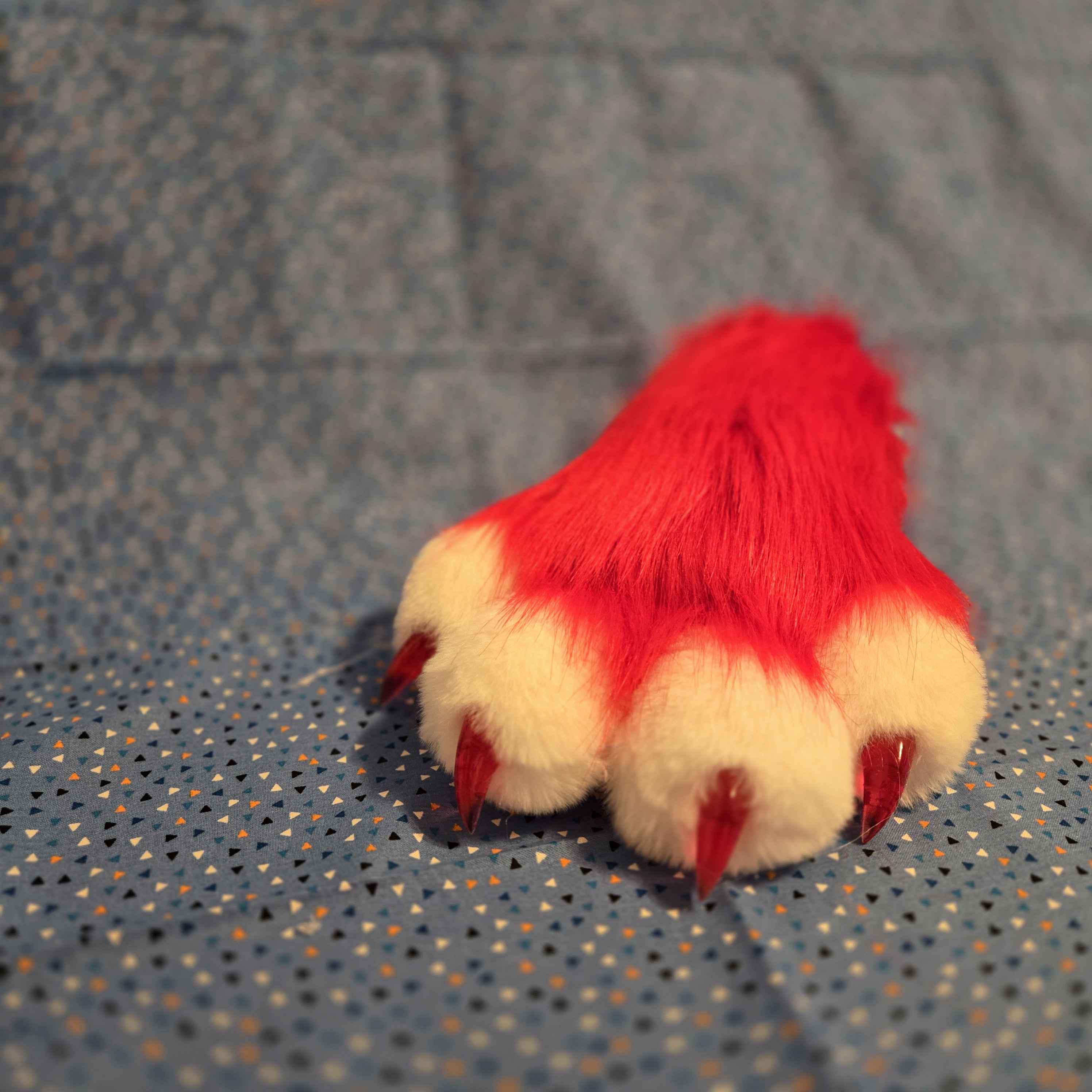 Red Furry Fursuit Paws, Cosplay Paws, Kigurumi - Etsy