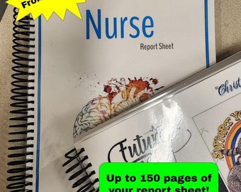 Medsurg & PCU Reusable Nurse Report Sheet Book | Dry Erase Organizer ...