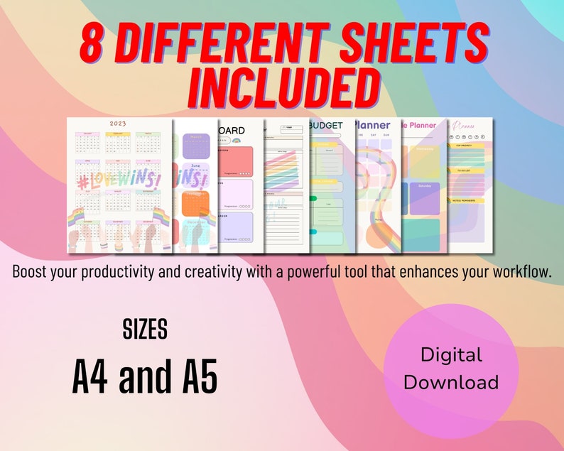 Pride Planner Goodnotes Planner Daily Digital Gay Planner iPad Planner ...