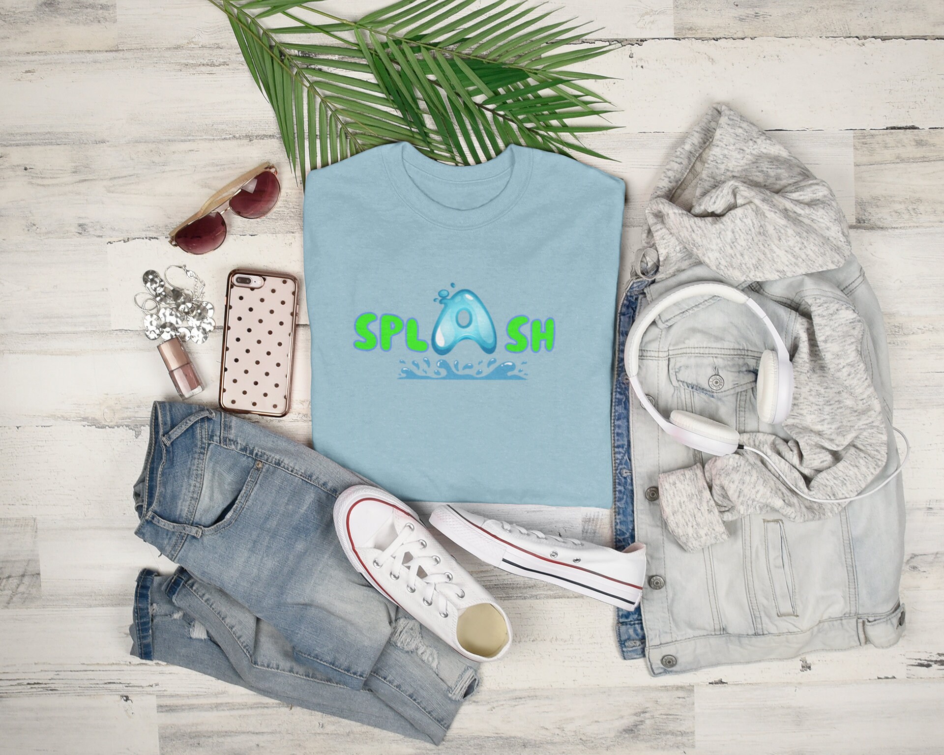 Splash Design T-shirt | Water Splash | Summer Days | Colorful Fun Tee ...